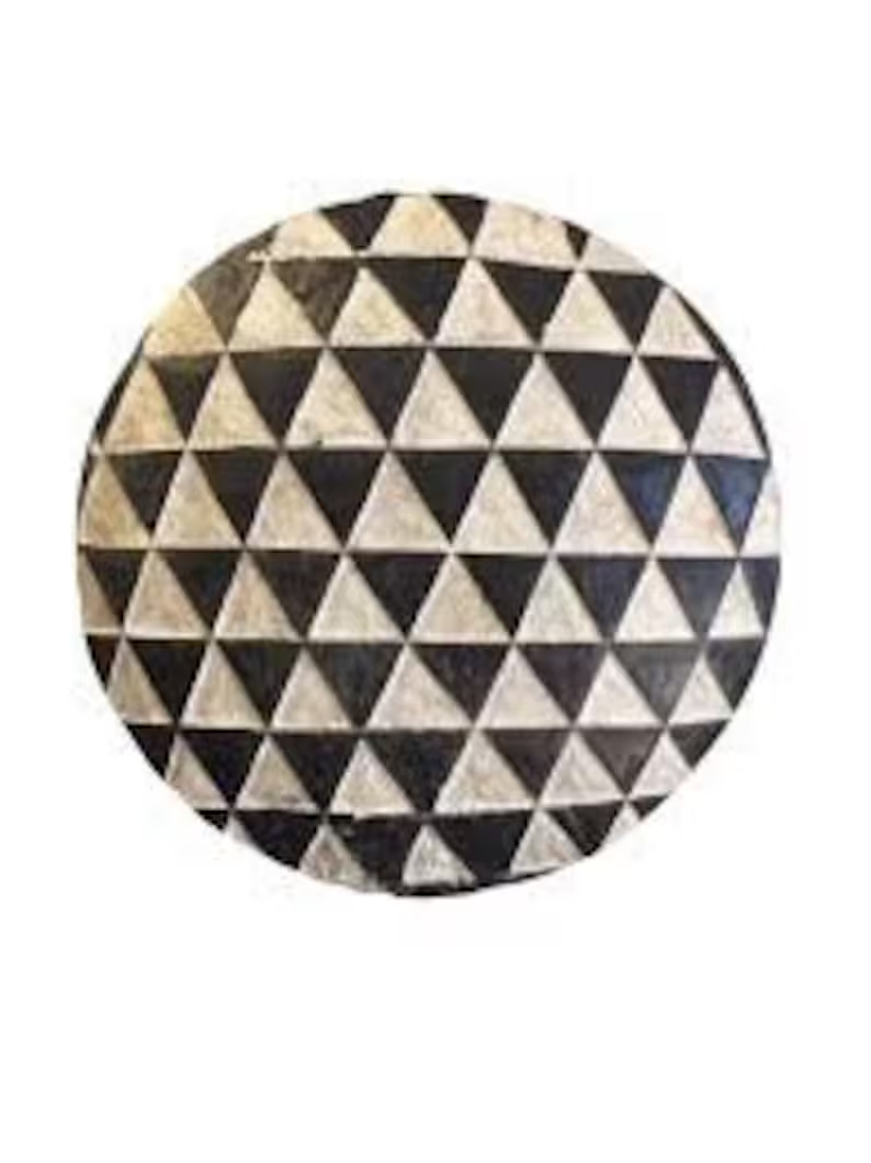 Geometric Patterns Wood Shields | Hand-Carved Cameroonian Round Shields ...