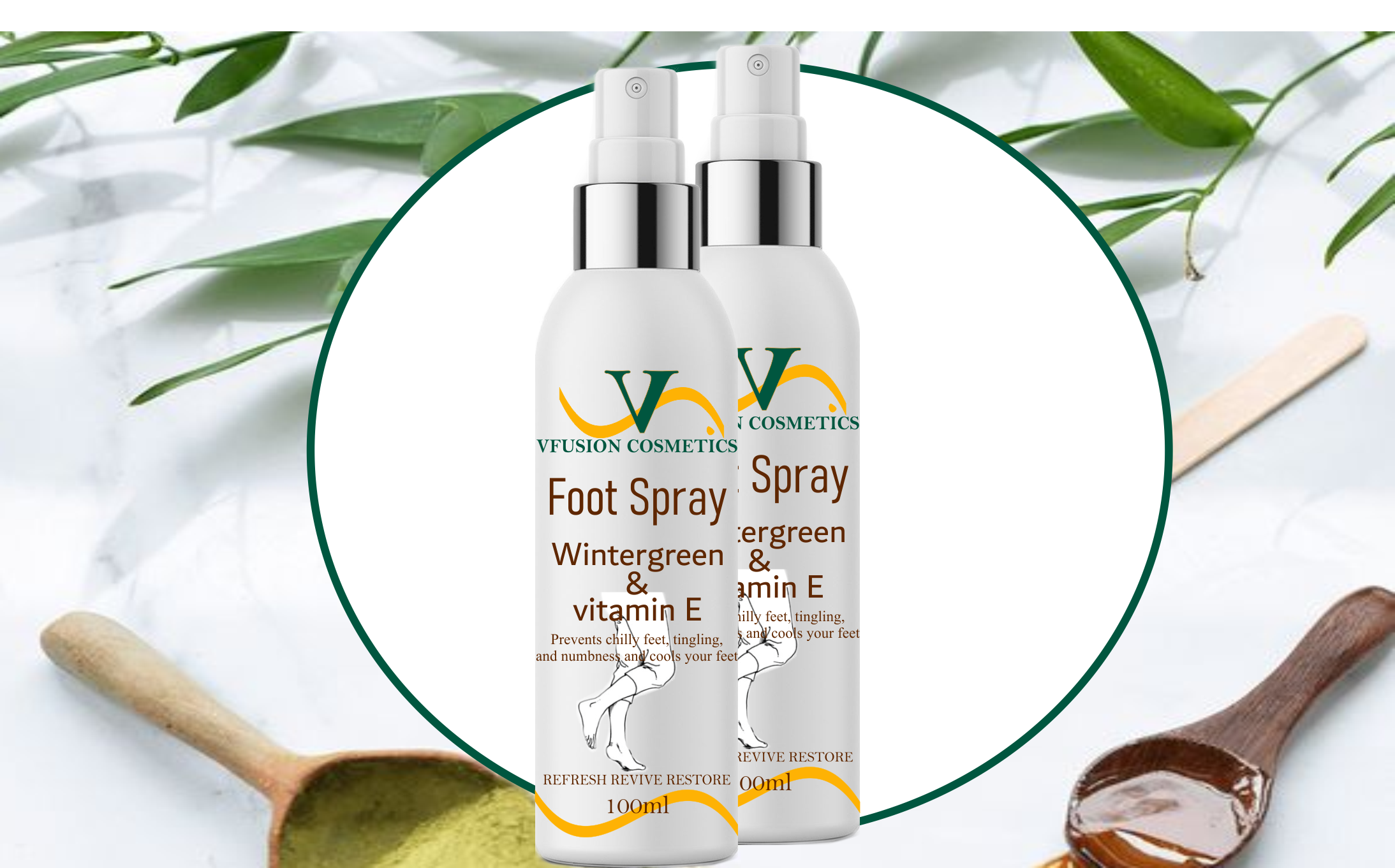 VFusion Natural Foot Spray - Refreshing and Protective Foot Care